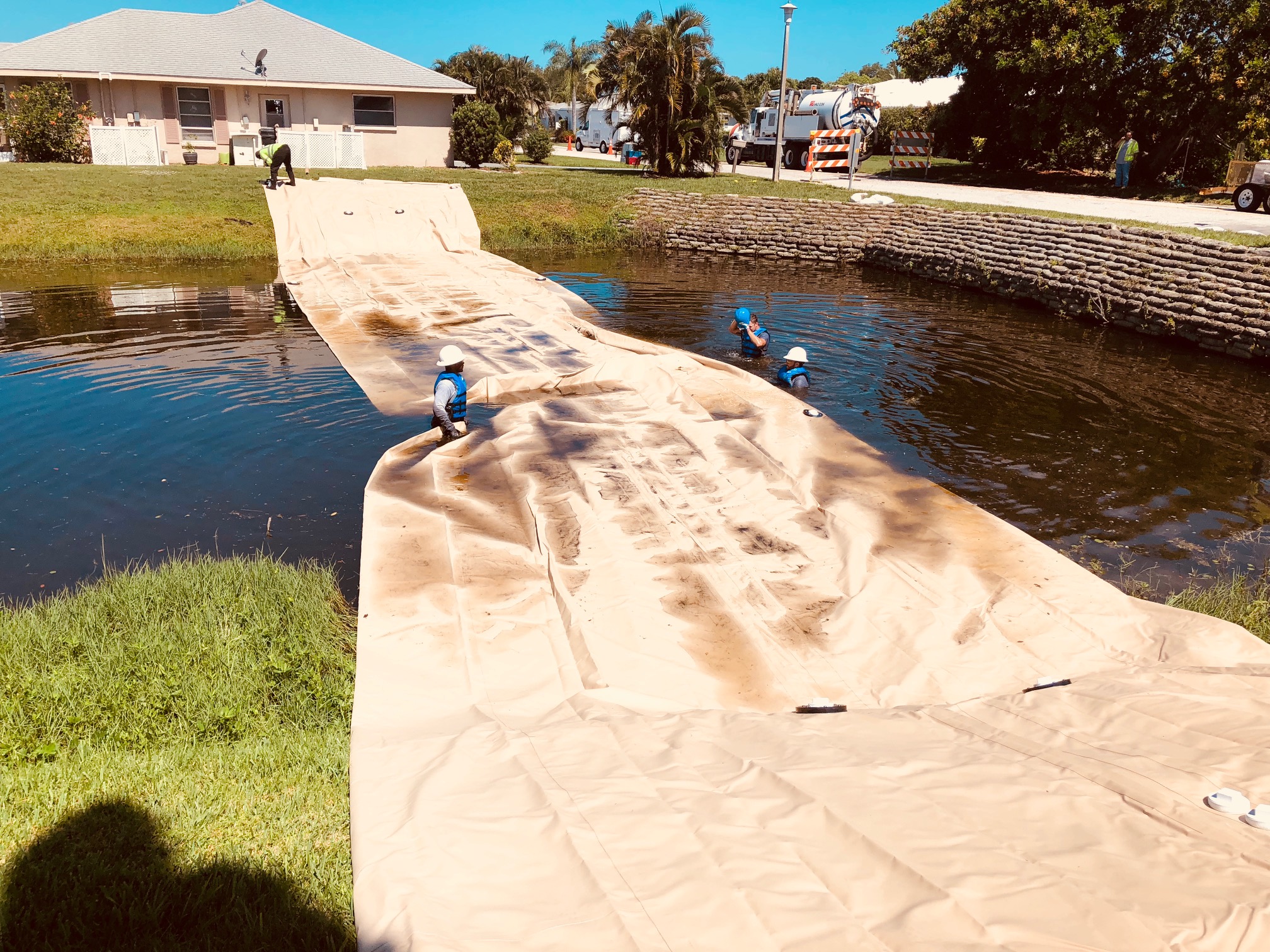 Water Filled Cofferdam Standing Water Installation Procedure - Detroit Tarp